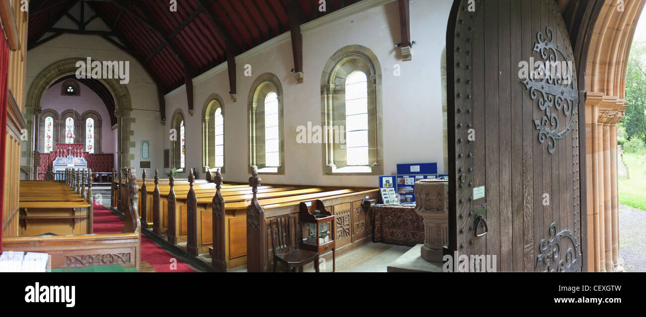 interior of a church building; howick, northumberland, building Stock ...