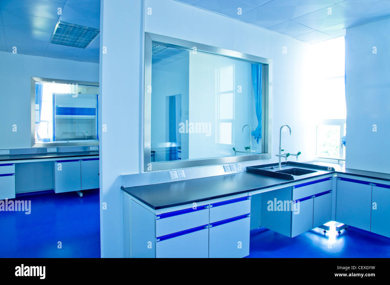 modern lab interior architecture Stock Photo - Alamy