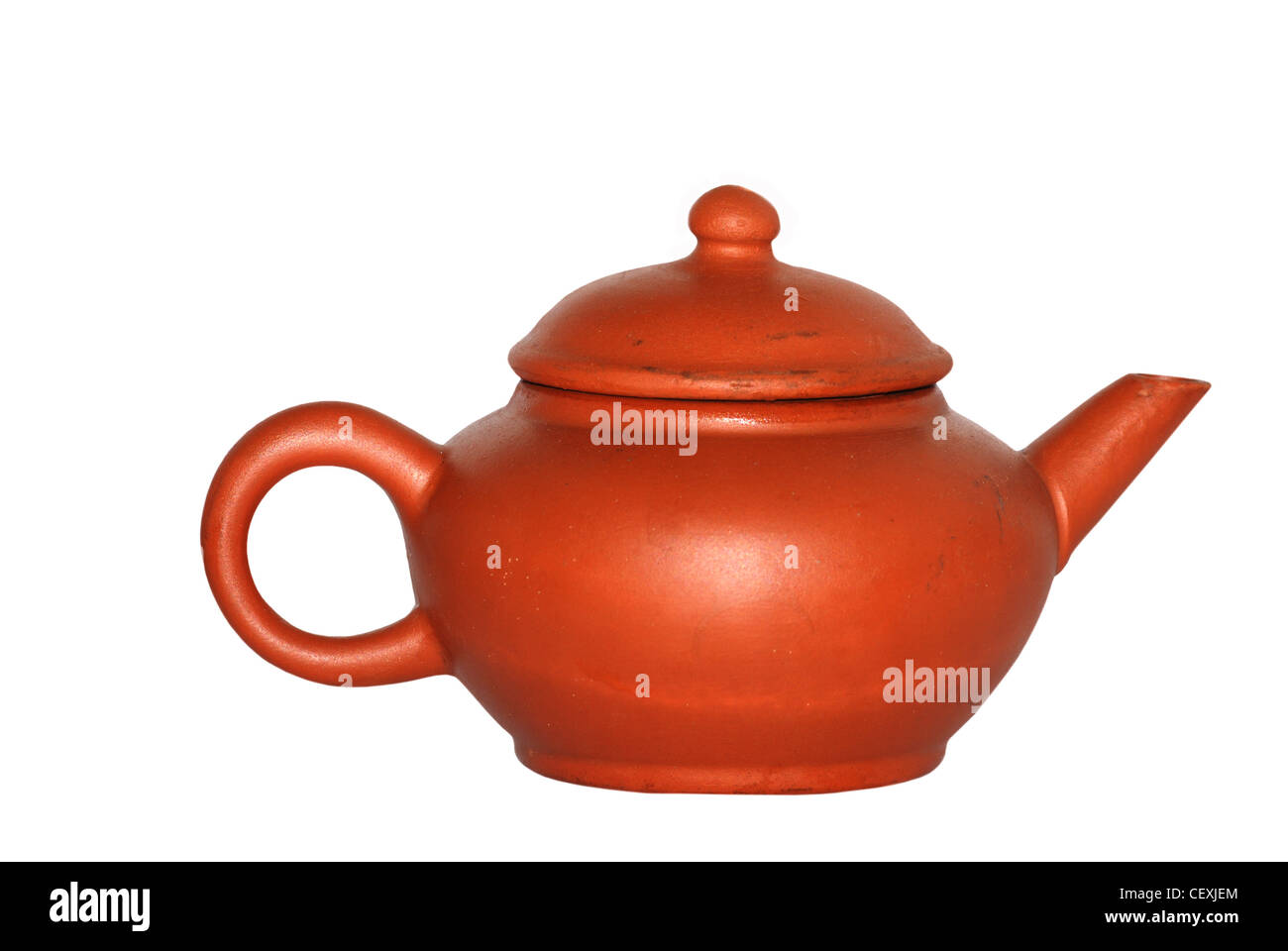 Chinese tea pot isolated in white background Stock Photo - Alamy