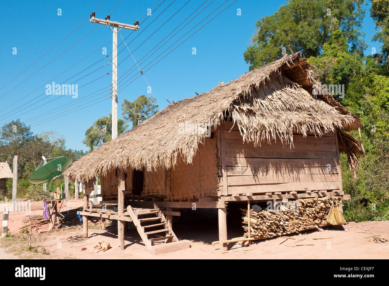 Traditional Laotian House Stock Photo - Alamy