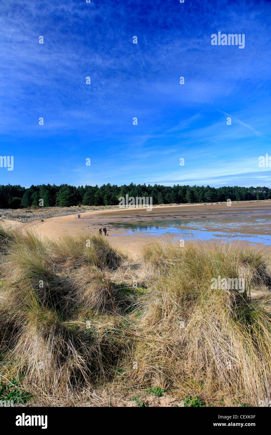 Sand Dunes on Holkham Bay Beach Peddars way North Norfolk Coastal Path ...