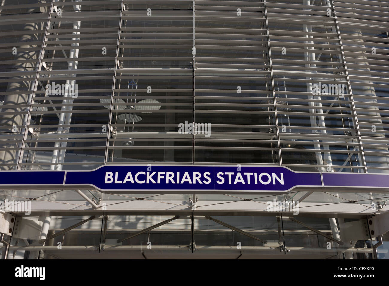 Entrance of the newly-finished Blackfriars mainline Station in the City ...