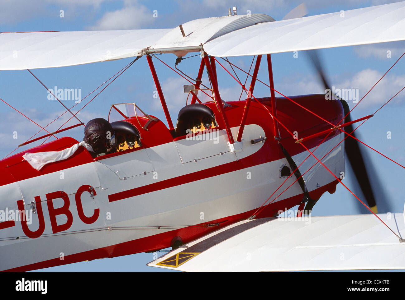Vintage biplane tiger moth cockpit High Resolution Stock Photography ...