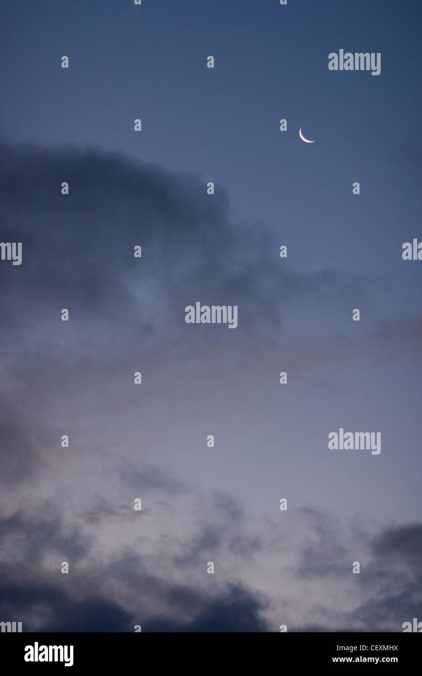 moon at dusk Stock Photo - Alamy