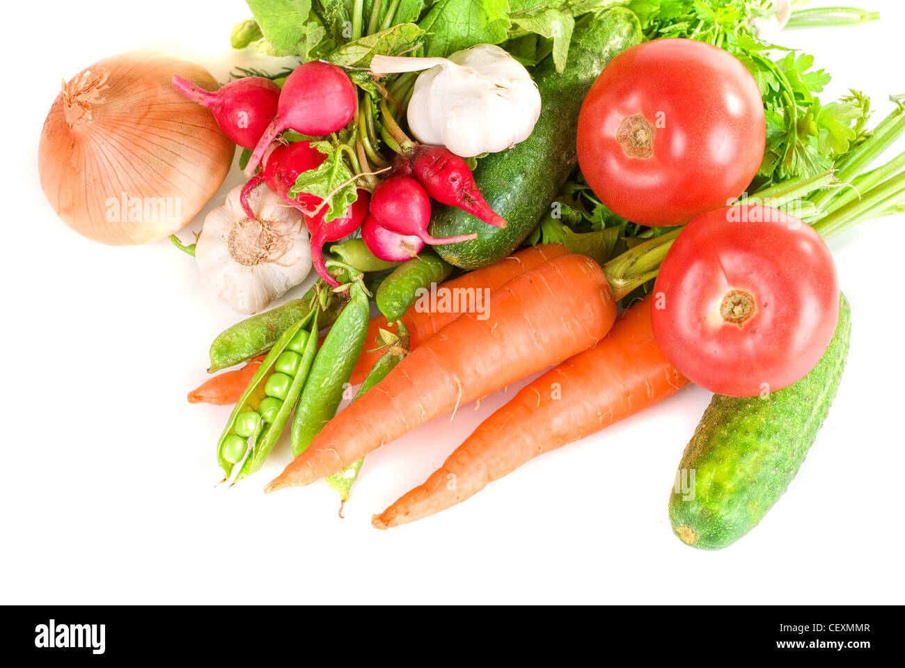 heap of vegetables isolated on white background Stock Photo - Alamy