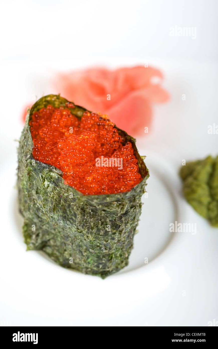 Flying fish roe maki hi-res stock photography and images - Alamy