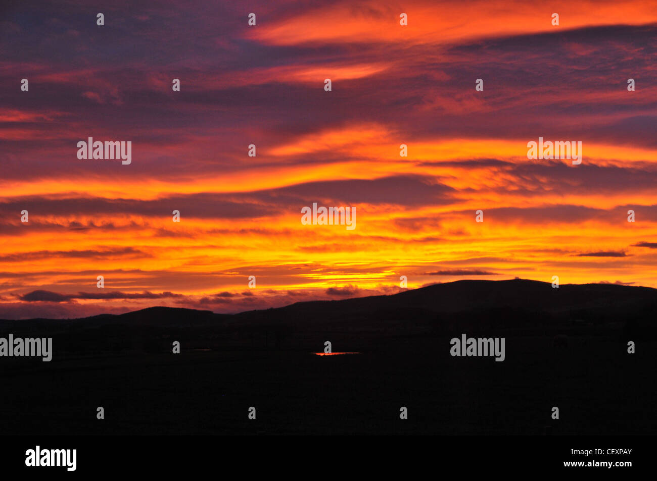 Red sky sunset Stock Photo - Alamy