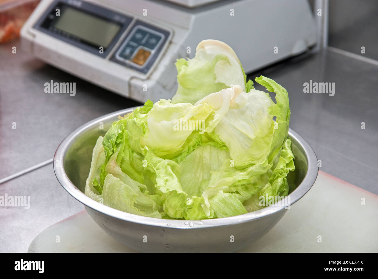 chinese cabbage at the kitchen table Stock Photo - Alamy