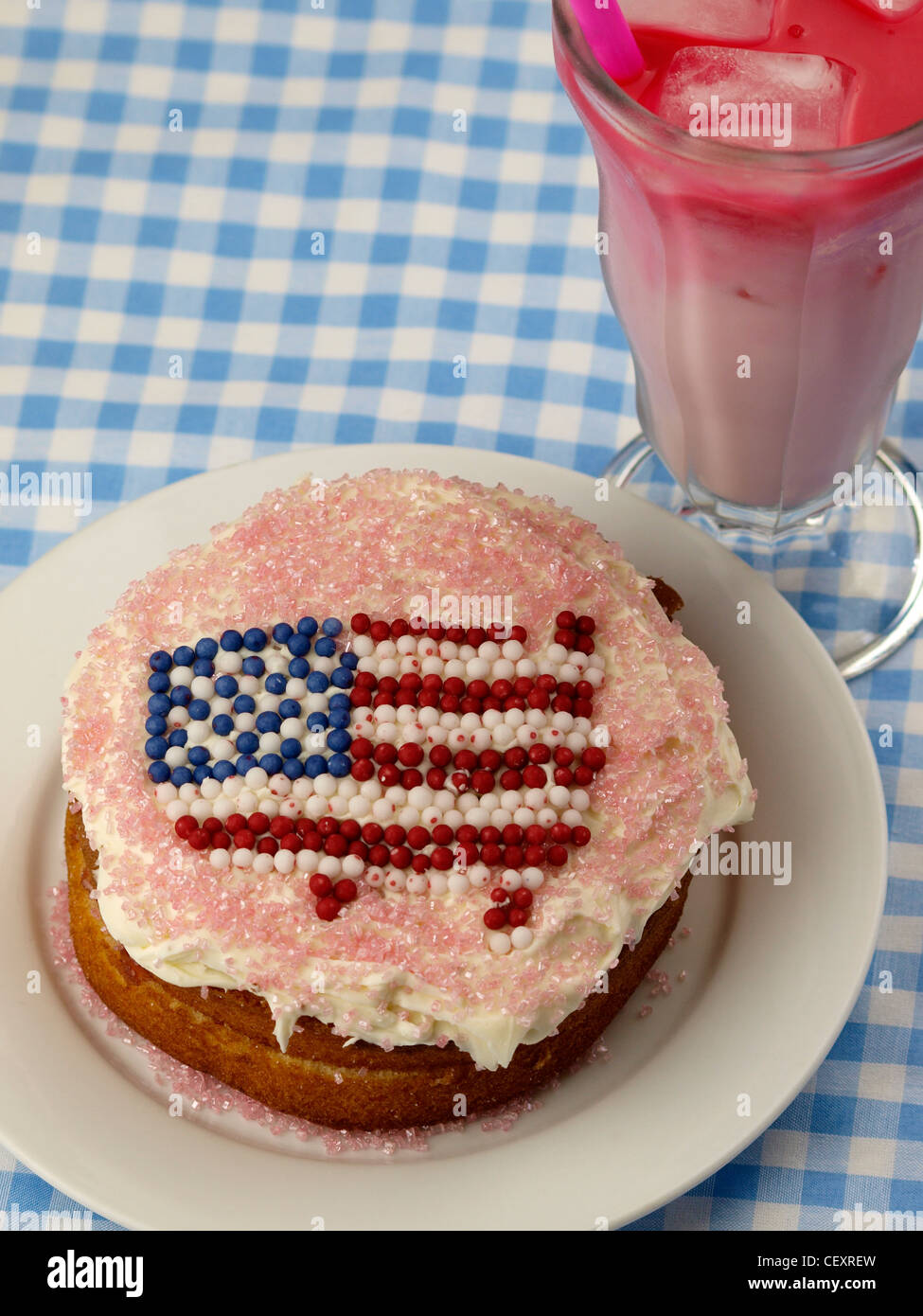 American flag cake Stock Photo - Alamy