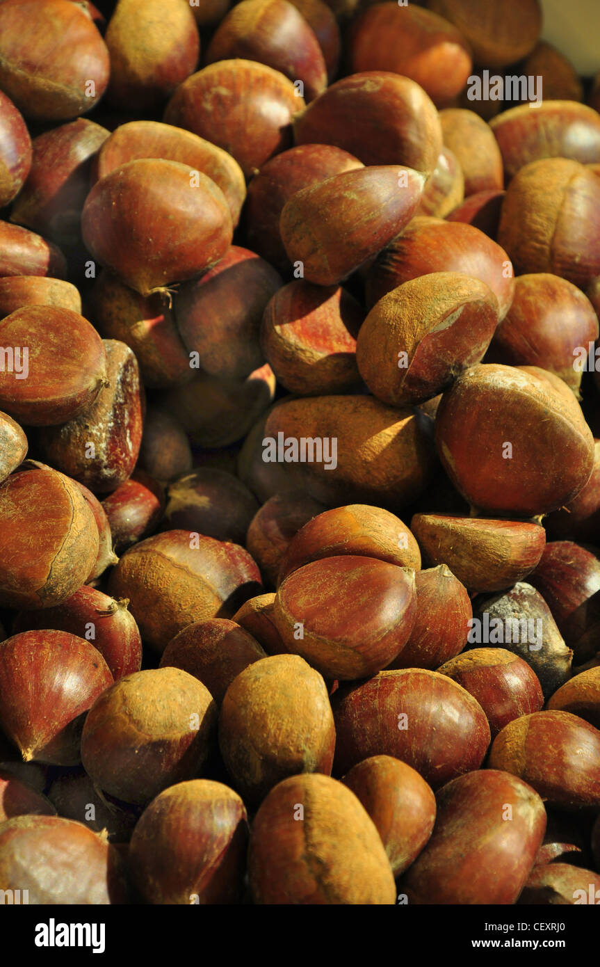 A feast of sweet chestnuts Stock Photo - Alamy