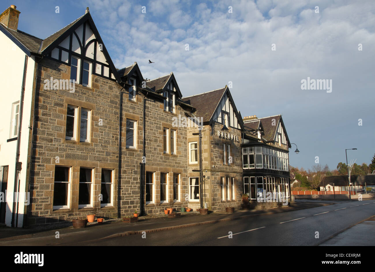 Exterior of Balavil hotel Newtonmore Scotland January 2012 Stock Photo ...