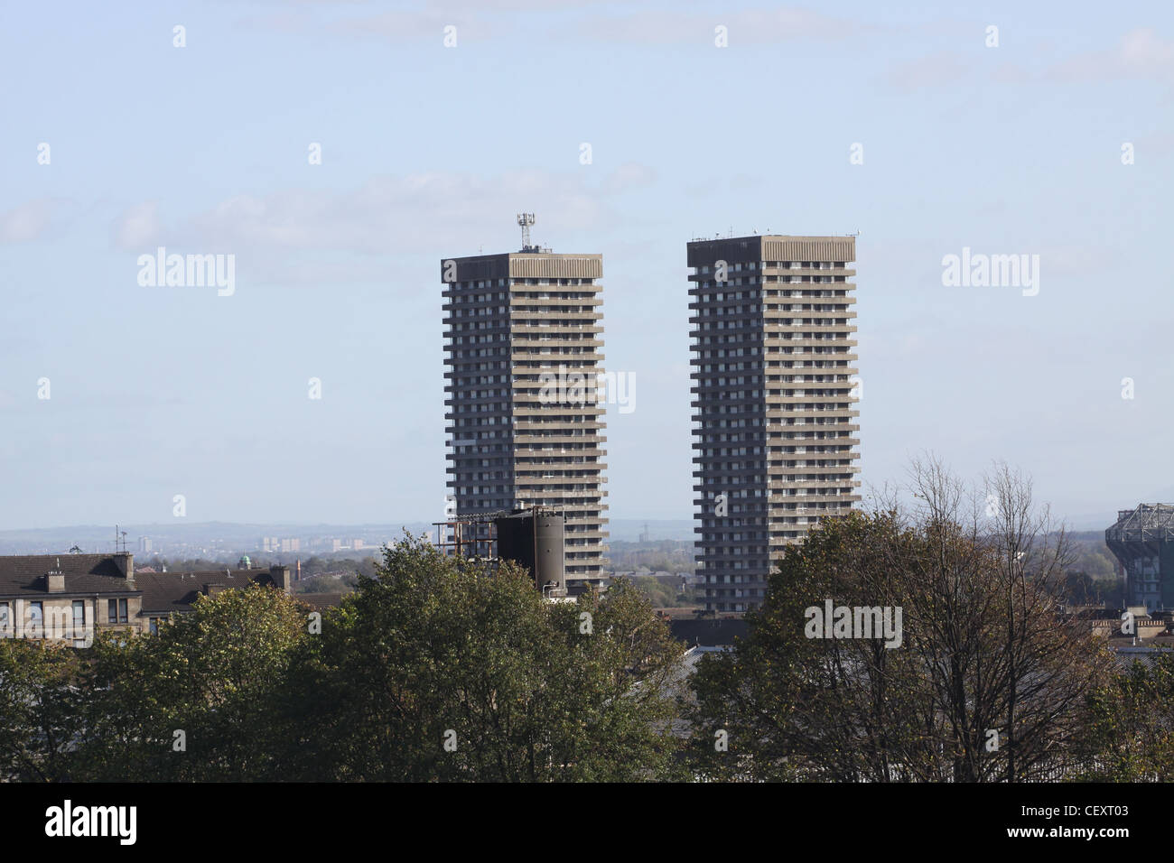 Bluevale and whitevale Street tower blocks Glasgow Scotland October ...
