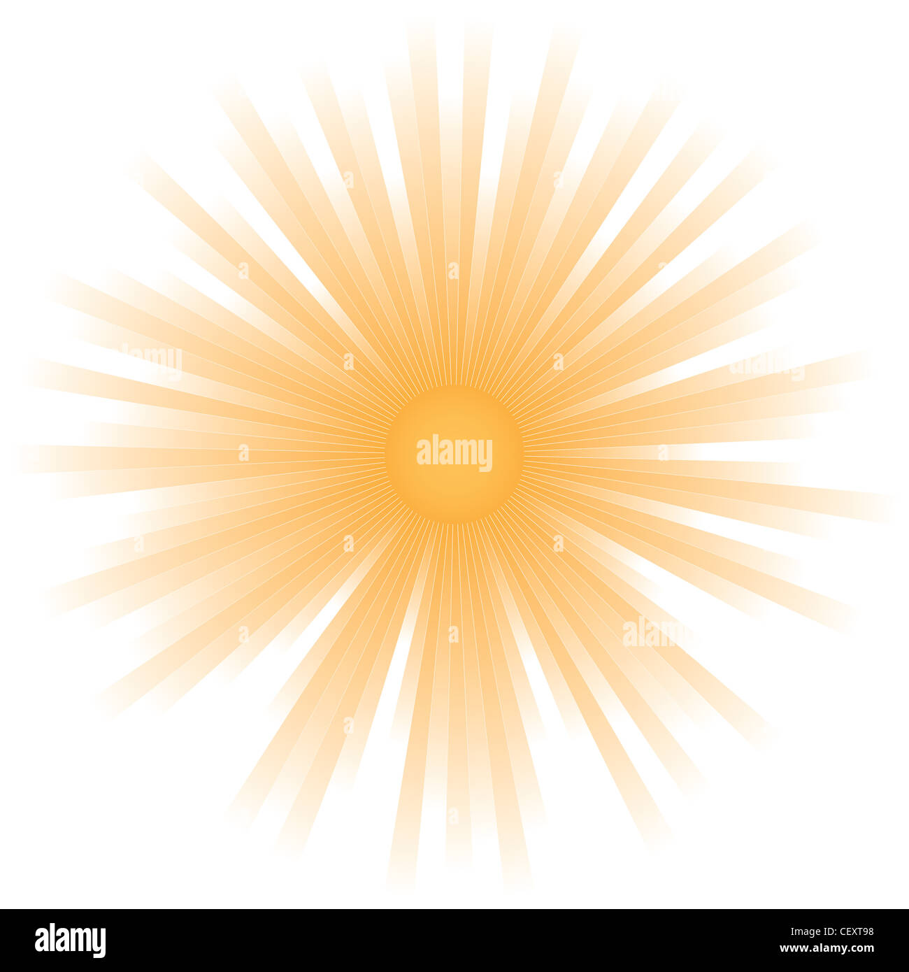 The stylized sun on a white background Stock Photo - Alamy