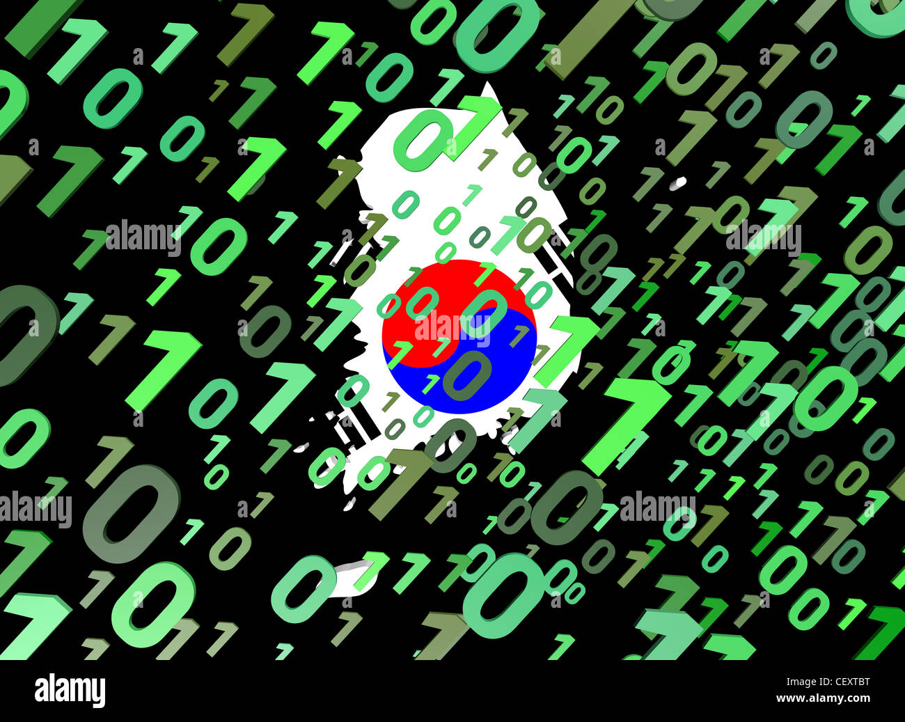 binary and South Korea map flag illustration Stock Photo - Alamy binary and South Korea map flag illustration Stock Photo - Alamy