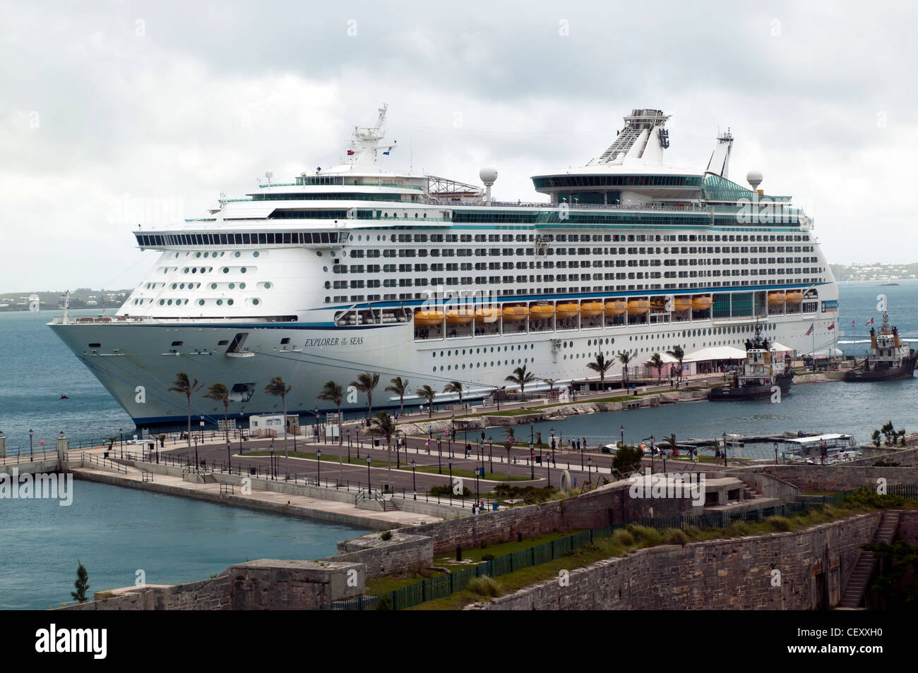 A cruise ship moored at Dockyard, Bermuda Stock Photo - Alamy