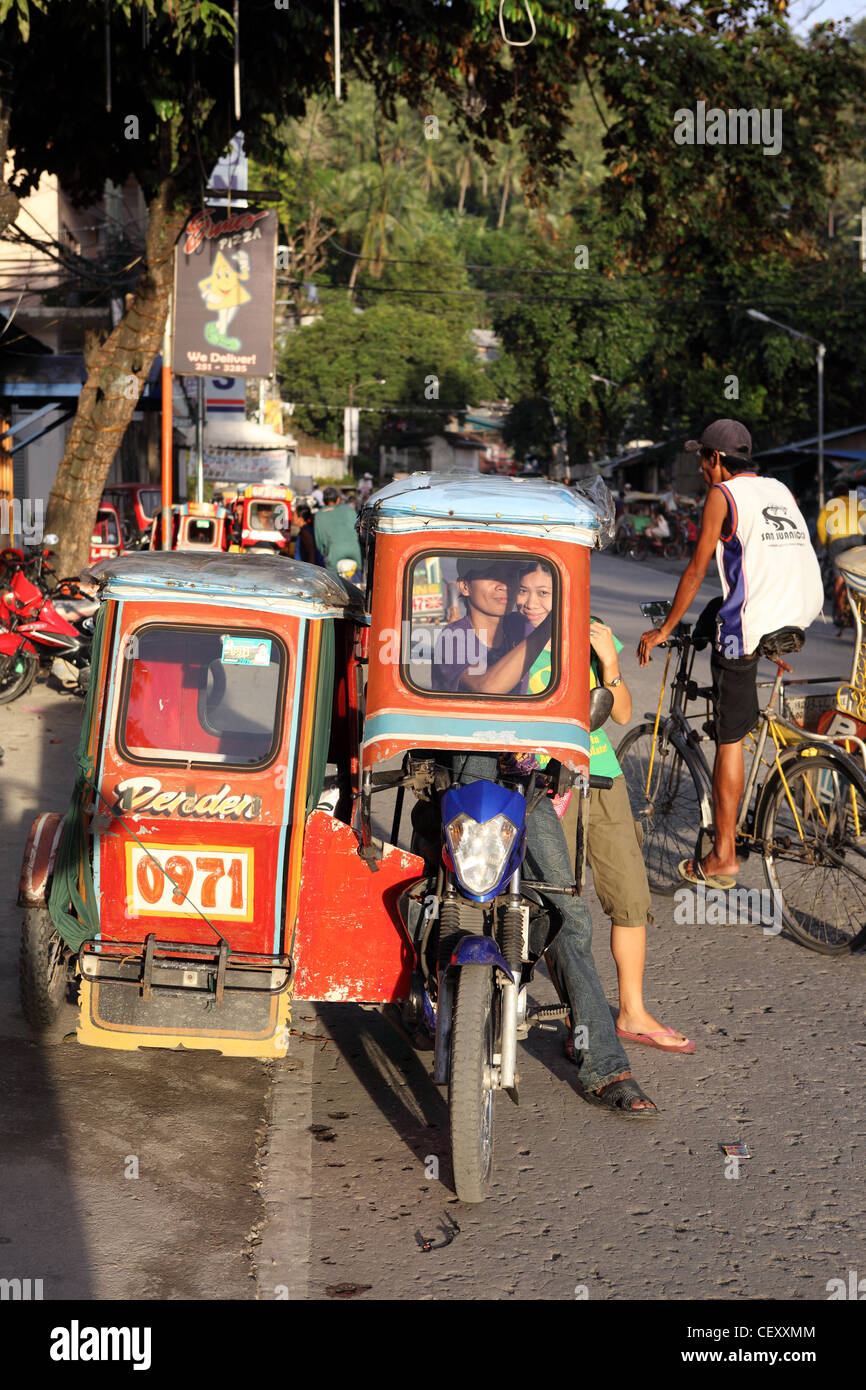 Motor taxi tuk tuk in the city center. Catbalogan, Samar Island ...