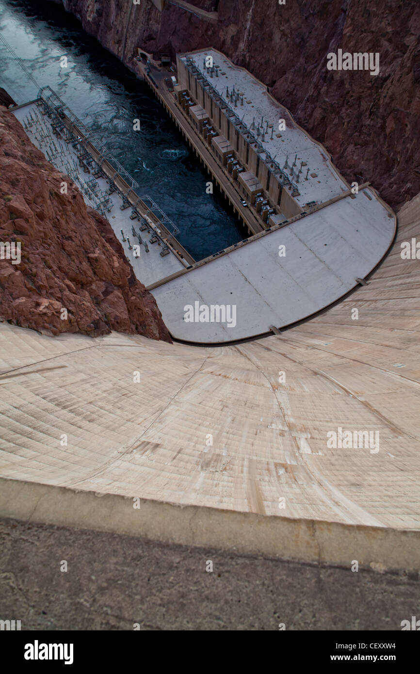 Hoover Dam on the Nevada Arizona border. Power generation station Stock ...