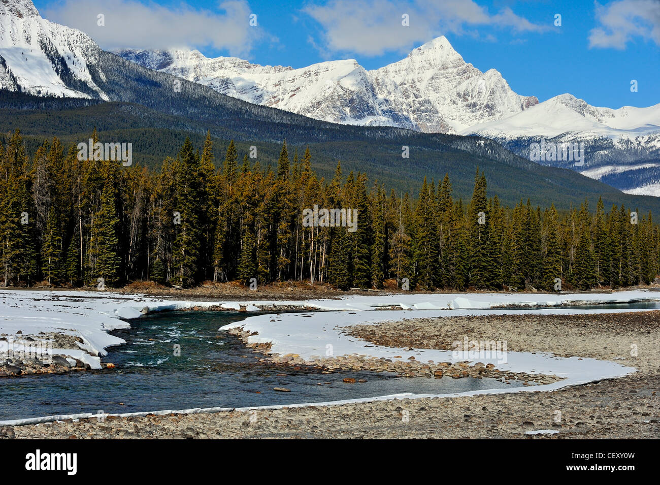 Jasper national park canada snow melt hi-res stock photography and ...
