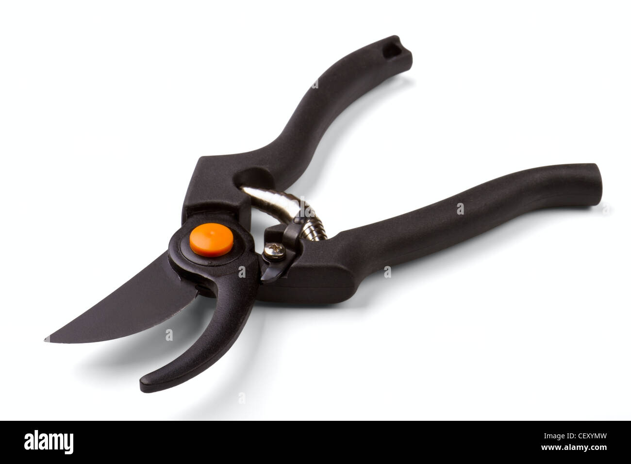 garden secateurs isolated on a white background Stock Photo - Alamy