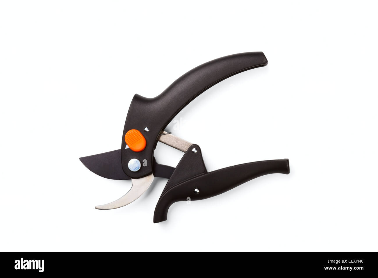 garden secateurs isolated on a white background Stock Photo - Alamy