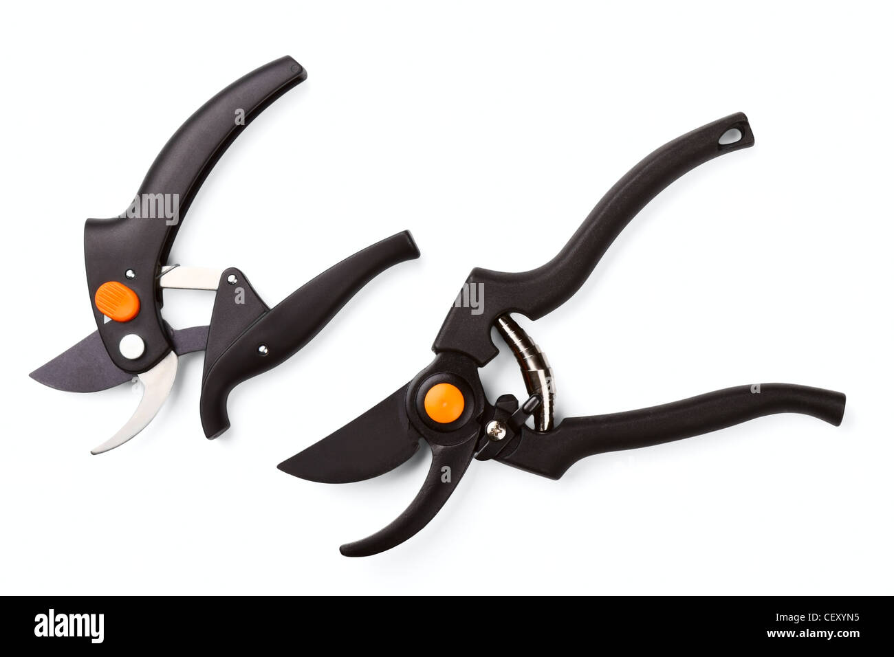 garden secateurs isolated on a white background Stock Photo - Alamy