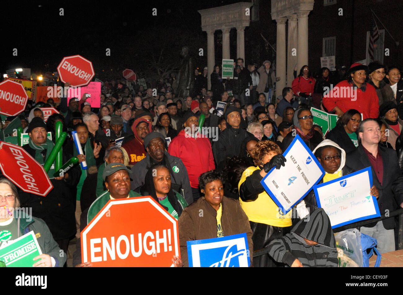 The Labor Rally at the Statehouse in Annapolis, Maryland Stock Photo ...