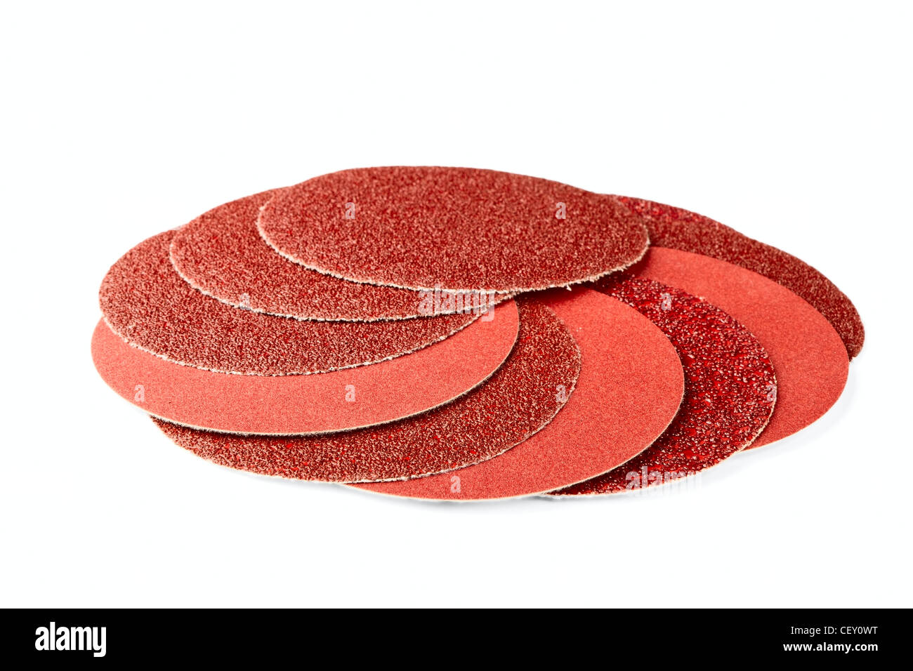 Grinding circles isolated on a white background Stock Photo - Alamy