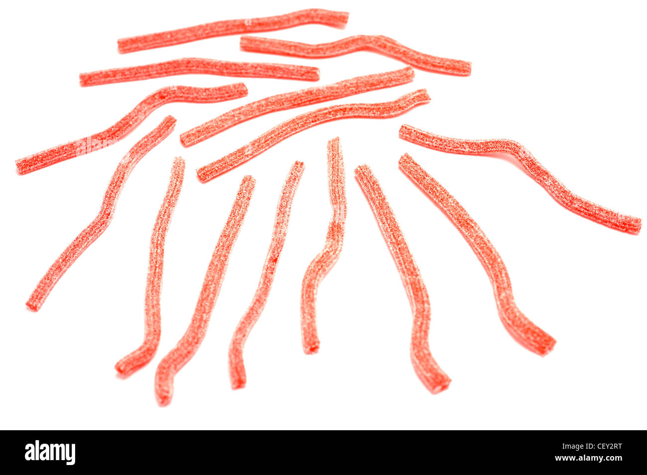 Fizzy strawberry wands Stock Photo - Alamy