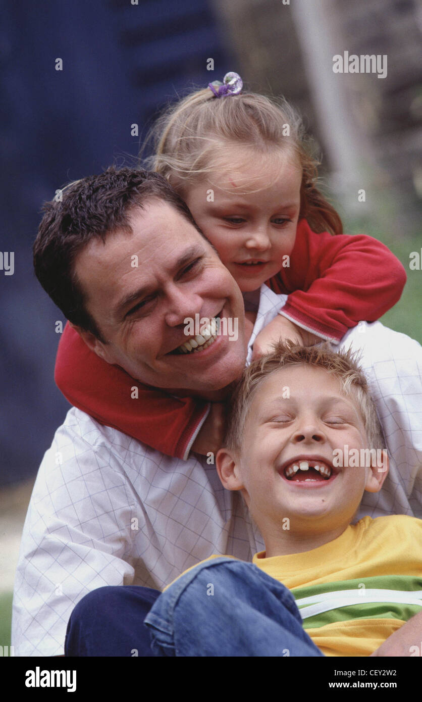 Father short brown hair looking to camera smiling showing teeth male ...