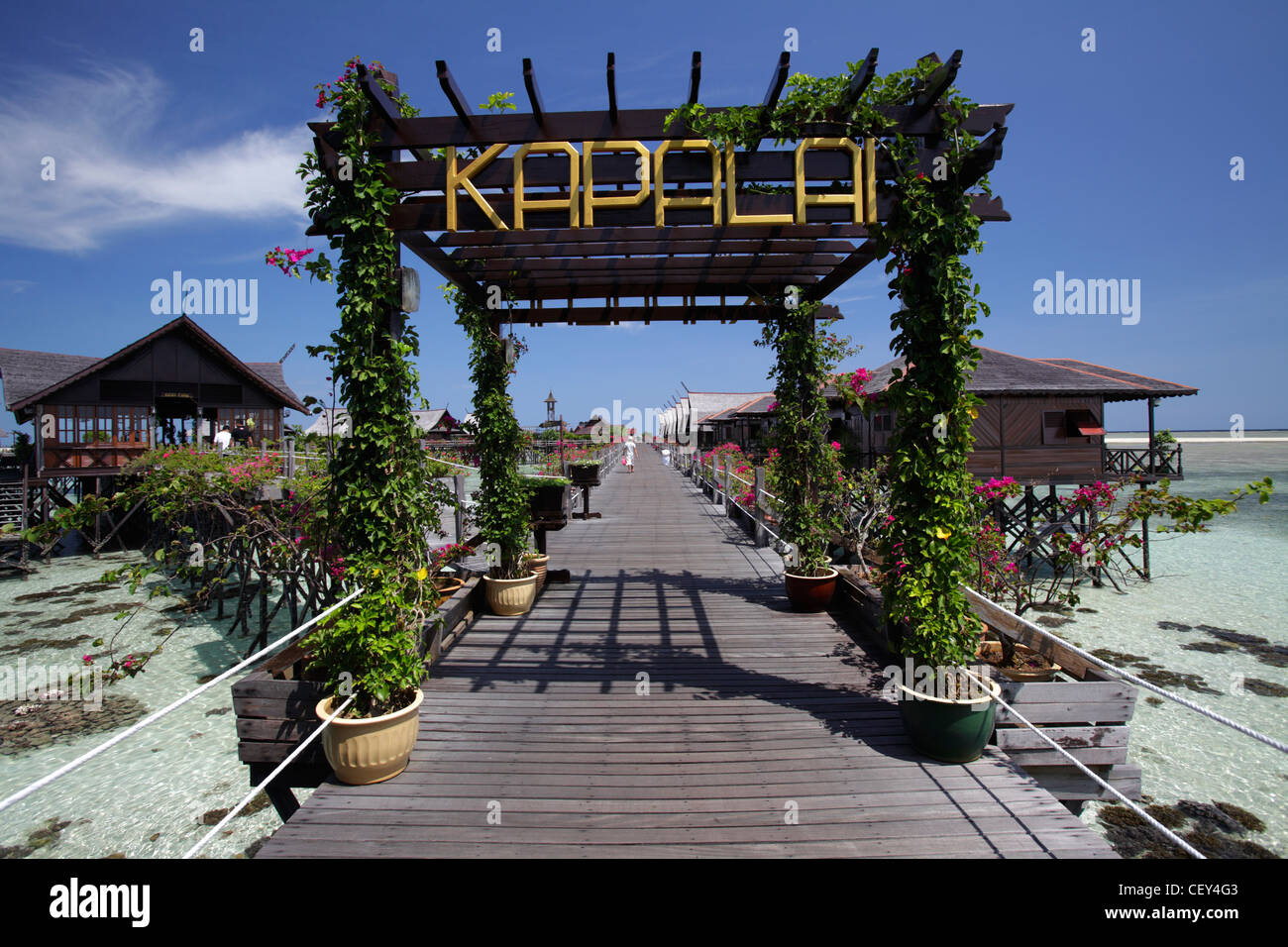 Kapalai resort at Kapalai Island, Borneo, Malaysia Stock Photo - Alamy