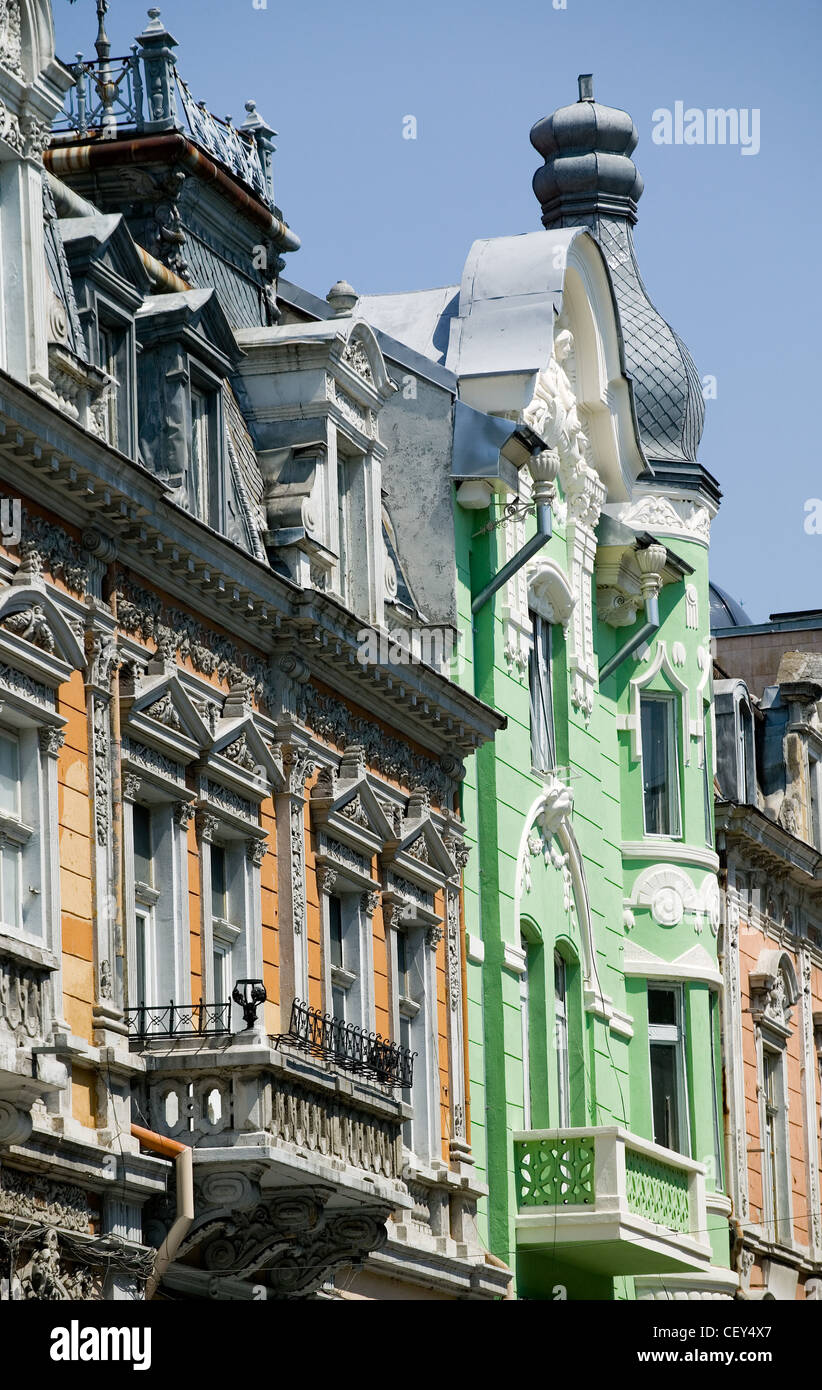 Elements of typical architecture in the city of Rousse, Bulgaria Stock ...