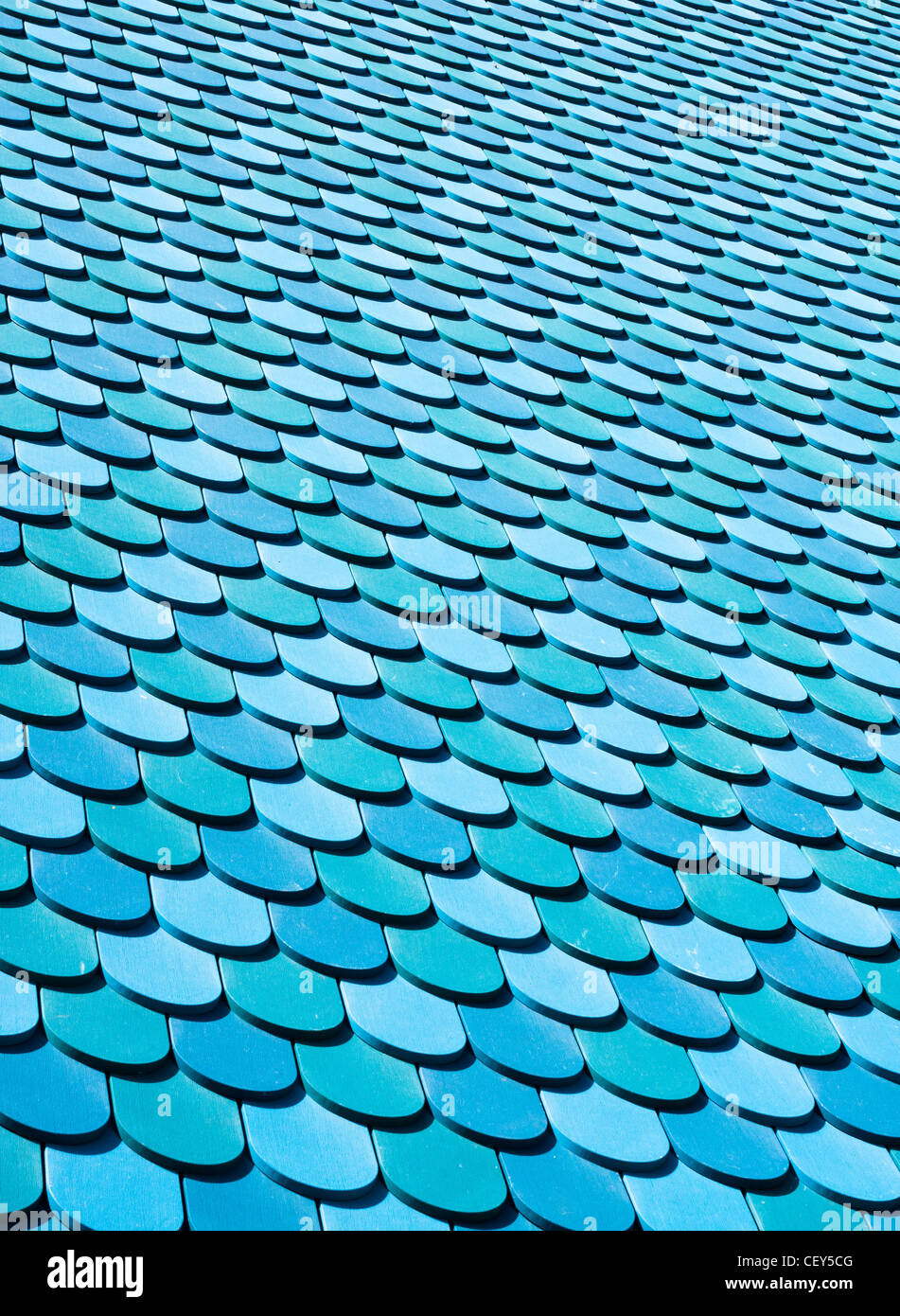 Blue wooden roof panels as an abstract background image Stock Photo - Alamy