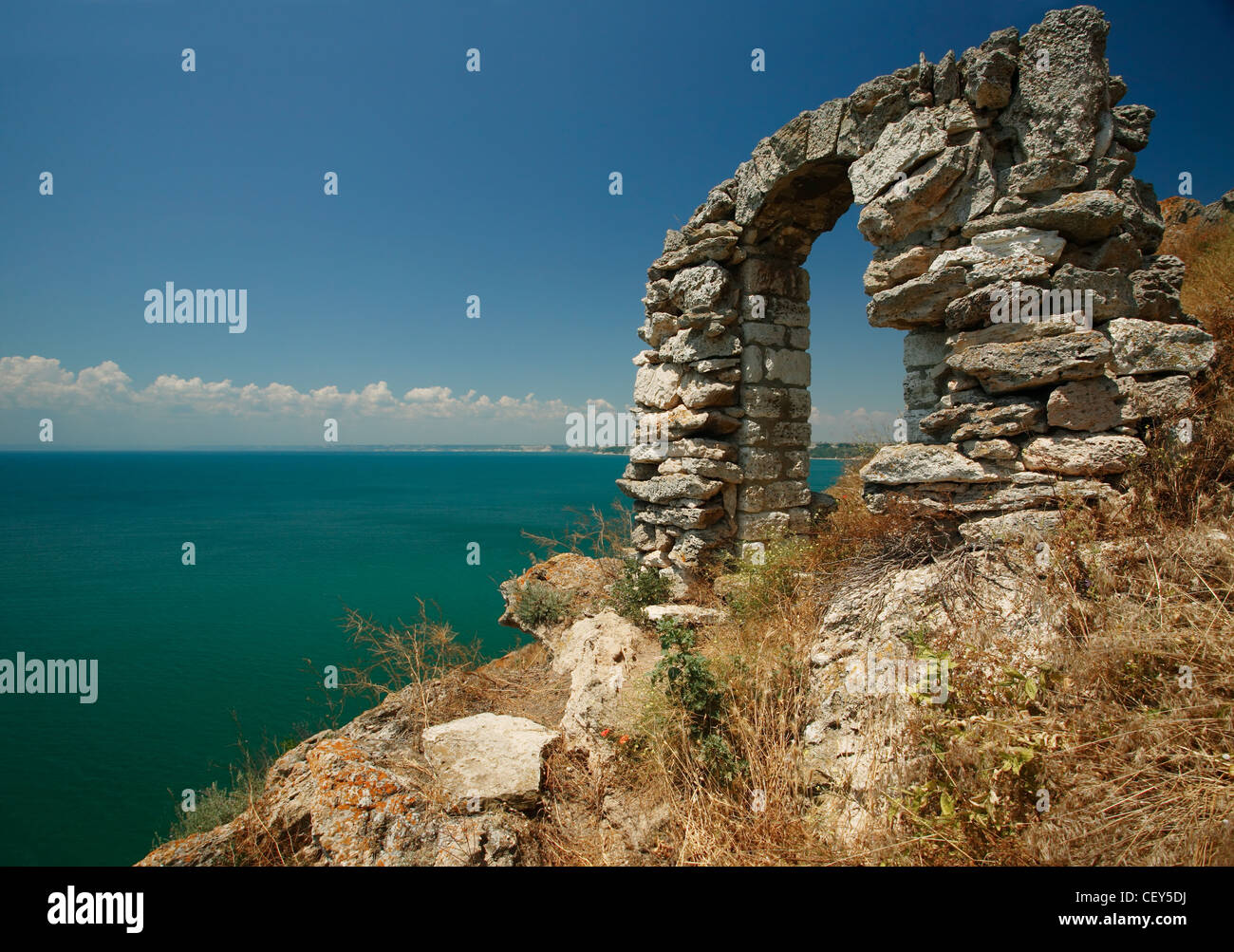Stone arch, remains from a seaside fortress Stock Photo - Alamy