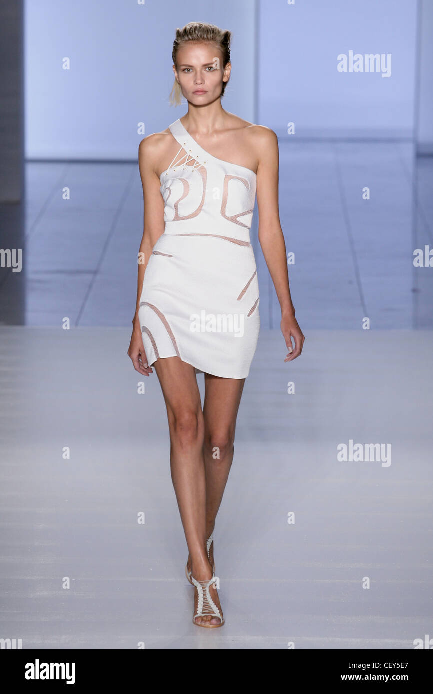 Preen New York Ready to Wear Spring Summer Model wearing a white one ...