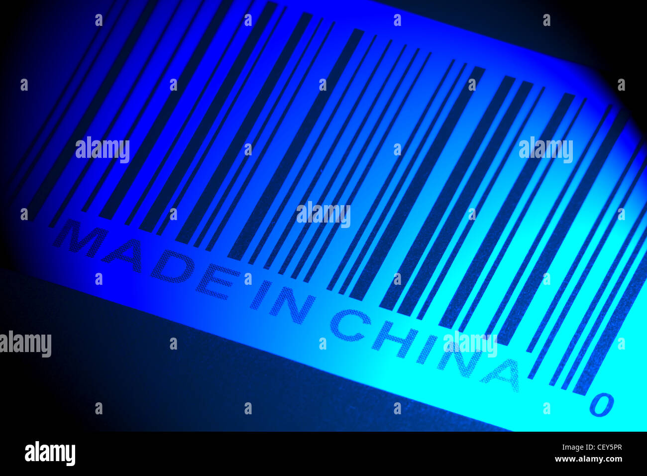 Made in China and barcode, business concept Stock Photo - Alamy