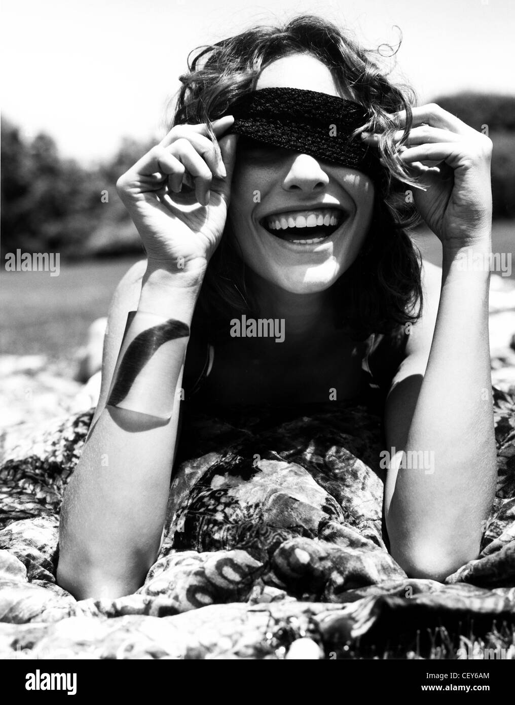 Straight and curly hair Black and White Stock Photos & Images - Alamy