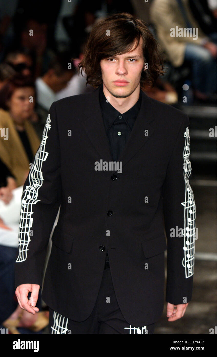 Commes Des Garcons Paris Menswear S S Male model wearing black suit ...