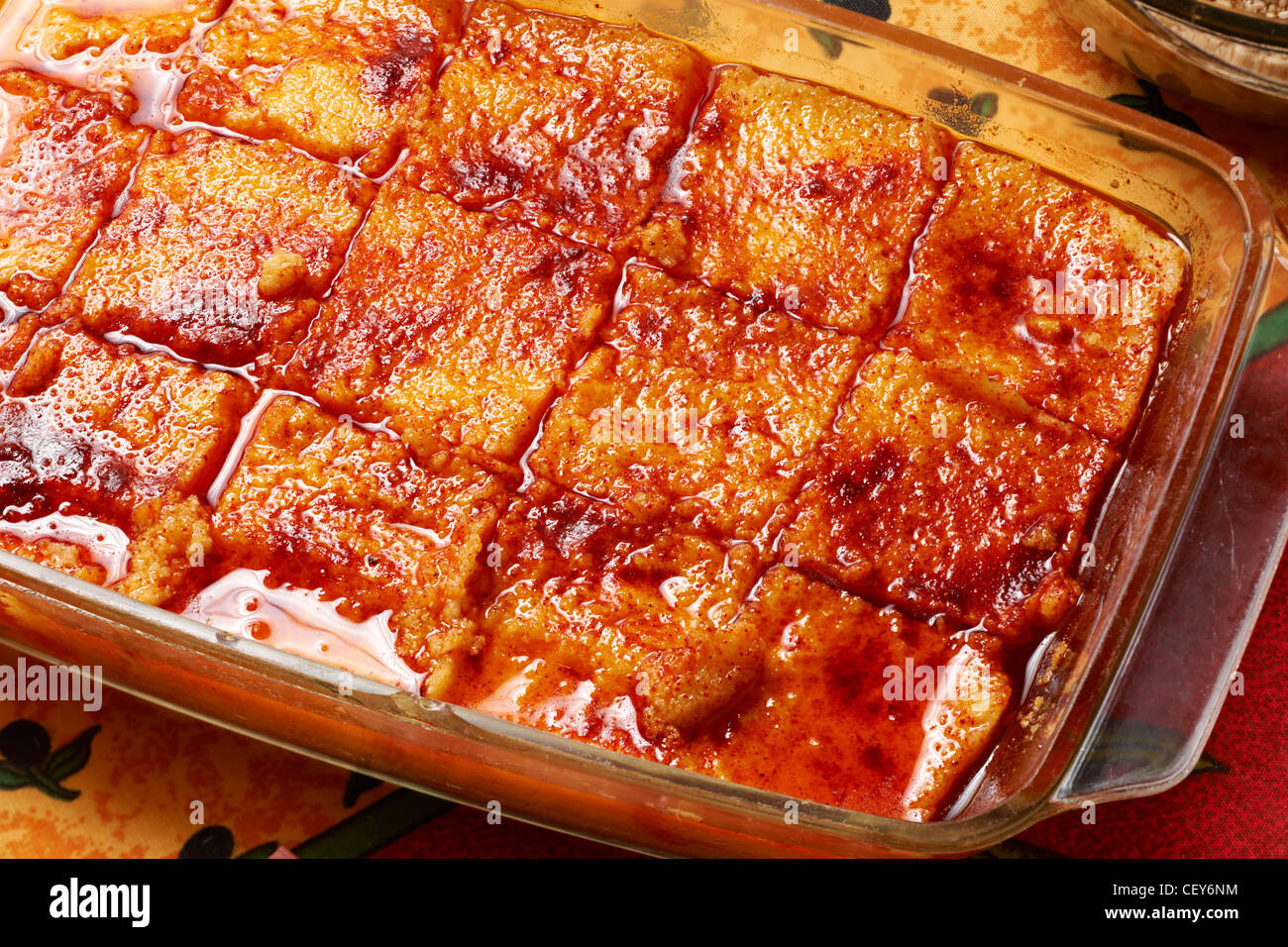 Traditional Bulgarian kitchen, Kachamak dish Stock Photo - Alamy