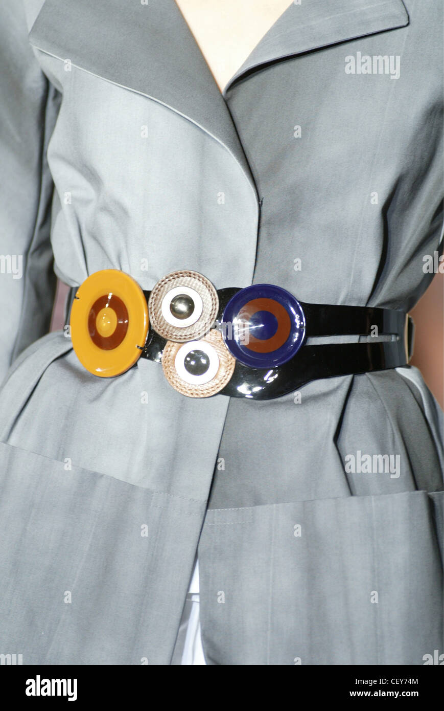Marni Milan Ready to Wear S S Cropped torso of model with patent ...