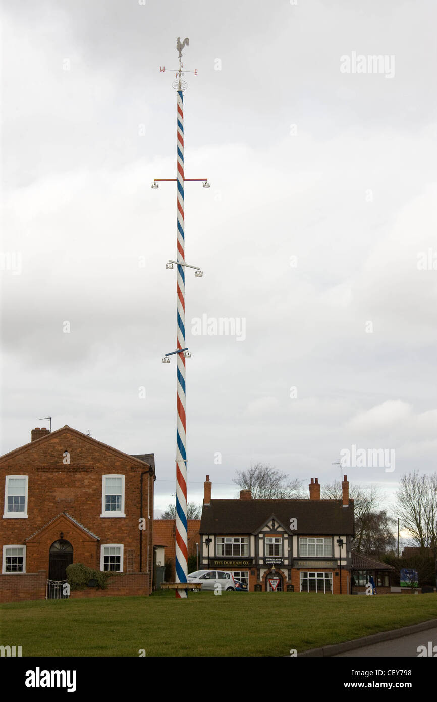 The Maypole in the village of Wellow,Nottinghamshire Stock Photo - Alamy