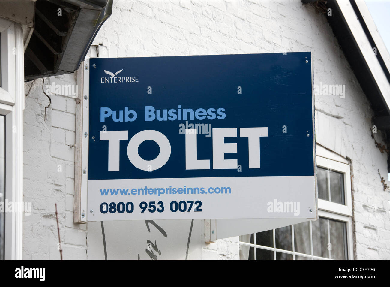Pub Business to let sign Stock Photo - Alamy