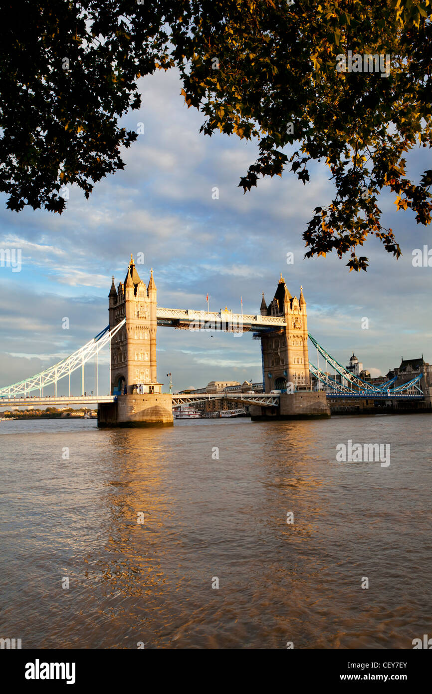 A view of Tower Bridge at sunset Stock Photo - Alamy
