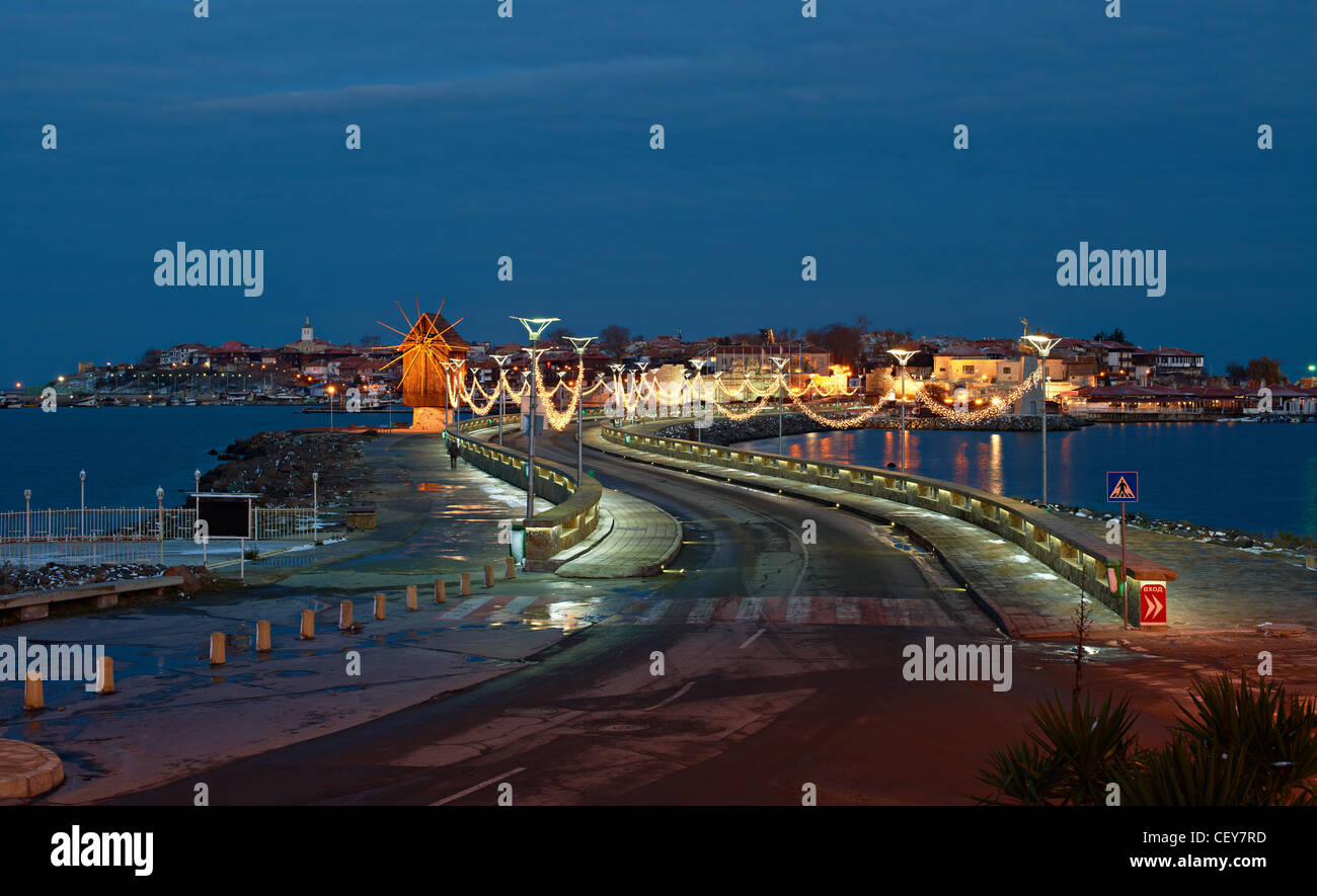 Isthmus windmill nessebar bulgaria hi-res stock photography and images ...