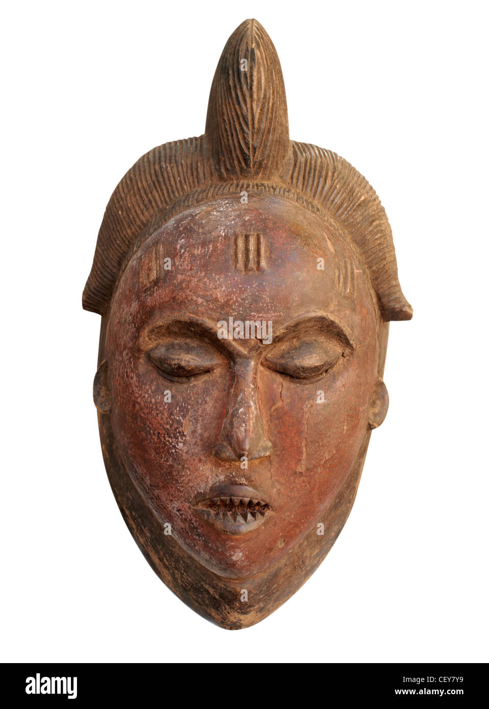 Old wooden mask from South Africa Stock Photo - Alamy