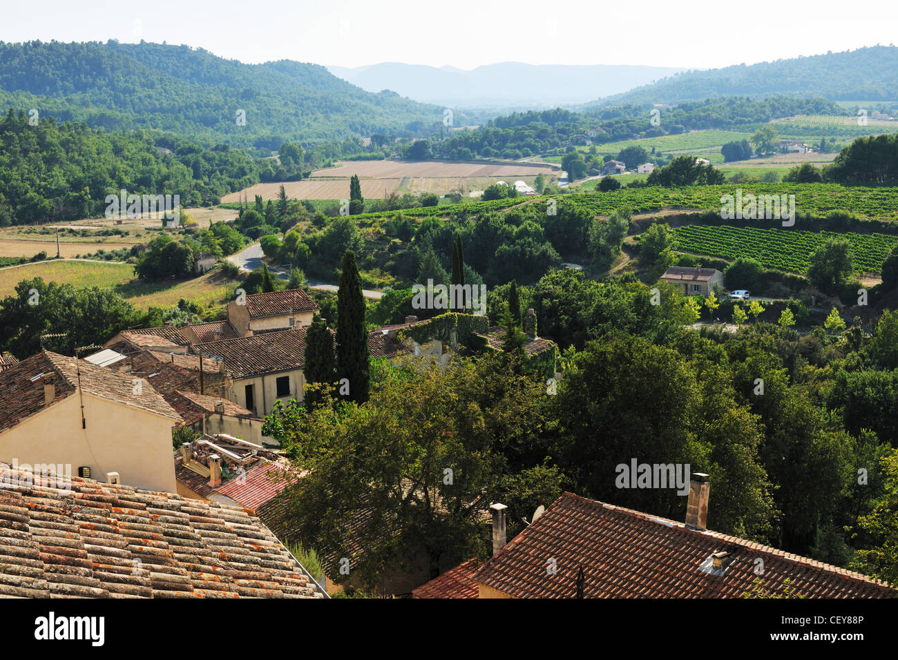 Rural landscape from French Provence in summer season Stock Photo - Alamy