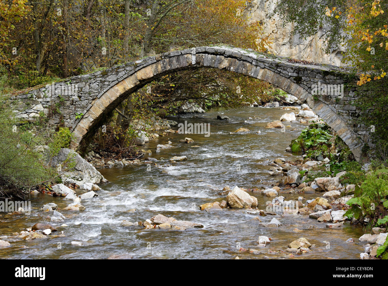 Old stone bridge in the Rodopi mountains, Bulgaria Stock Photo - Alamy