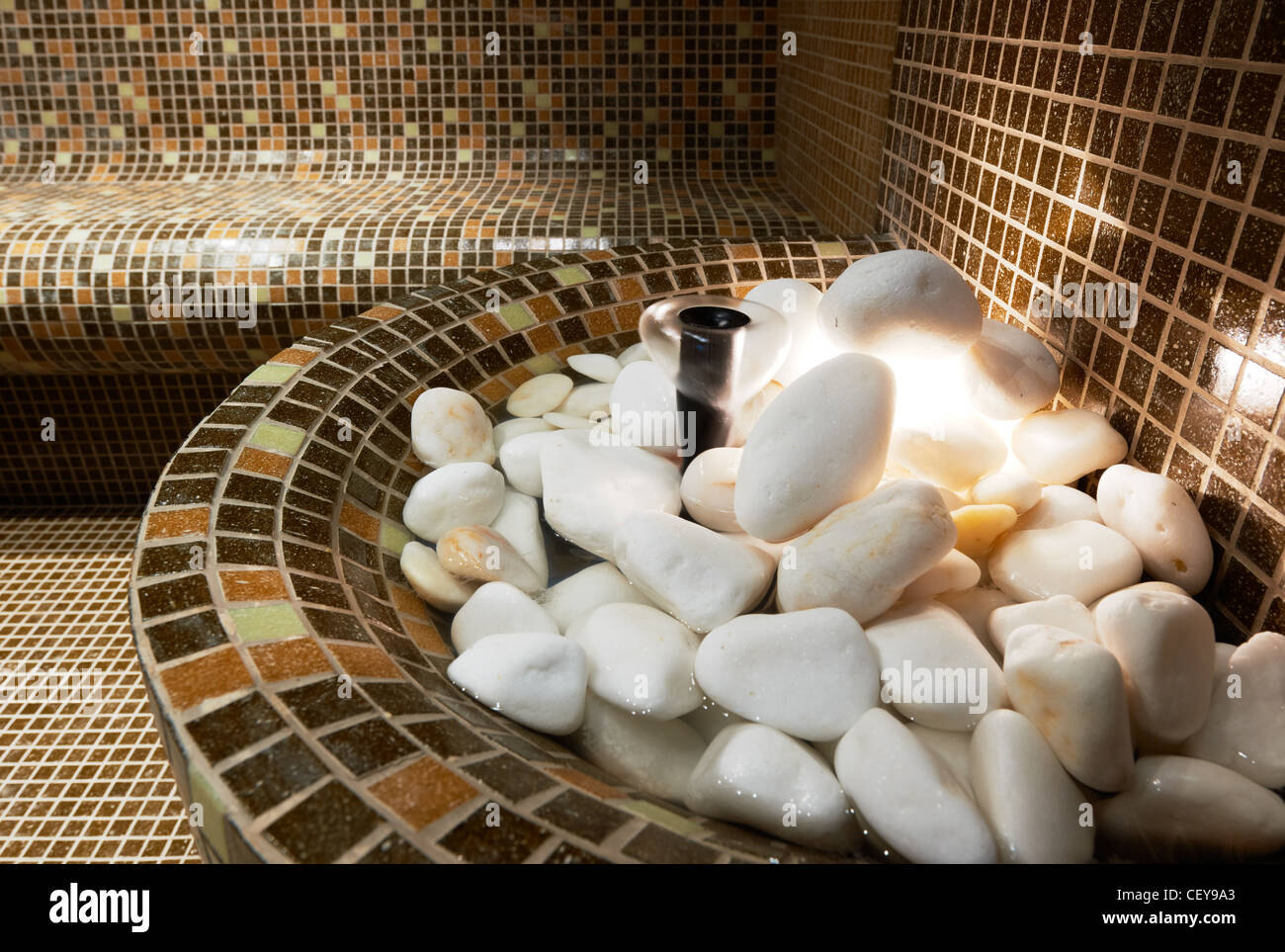 Turkish steam bath detail with stones Stock Photo - Alamy