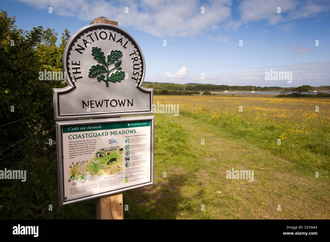 National trust sign coastal path hi-res stock photography and images ...