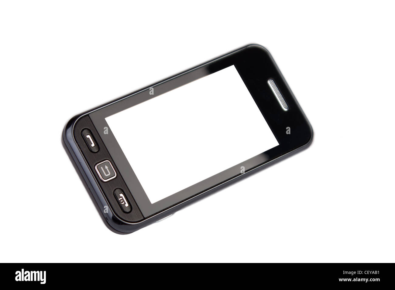 Touch screen telephone isolated on white Stock Photo - Alamy