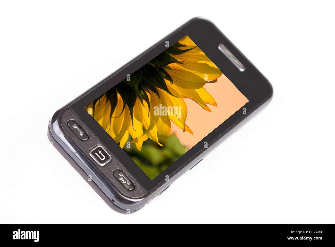 Touch screen telephone isolated on white Stock Photo - Alamy